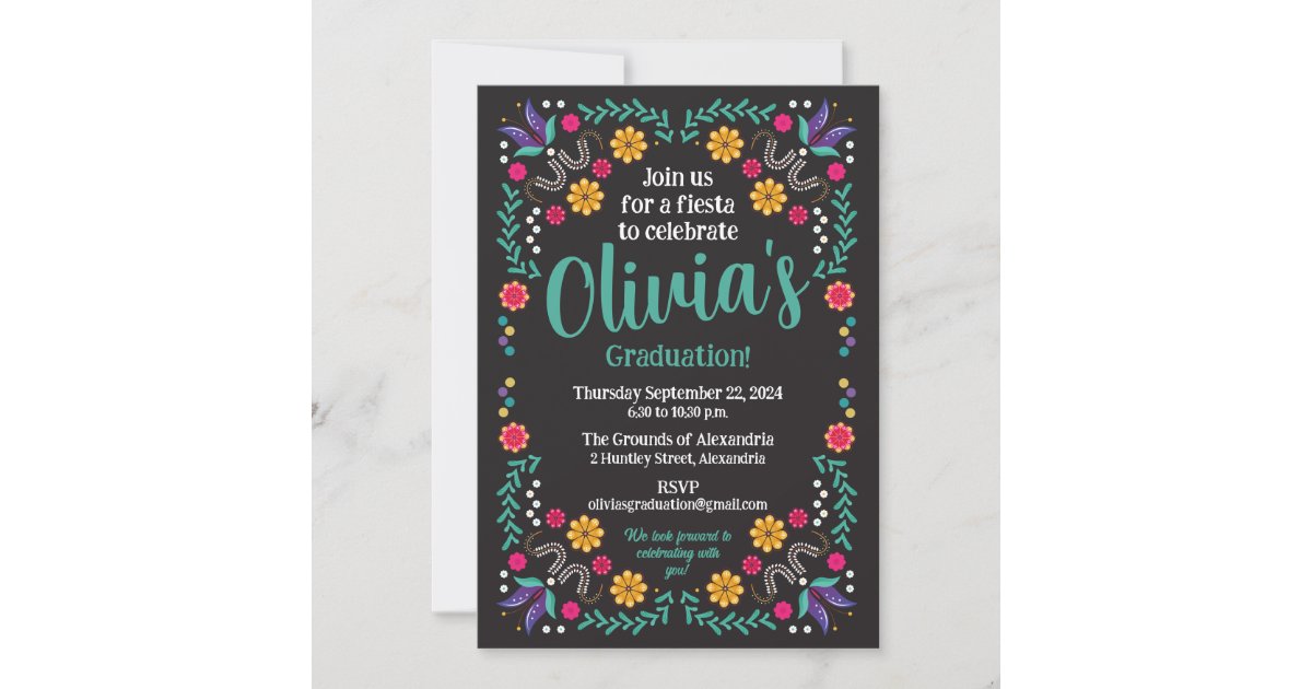Mexican Fiesta Graduation Party Invitation | Zazzle