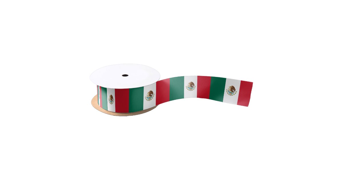 Mexican flag ribbon satin ribbon | Zazzle