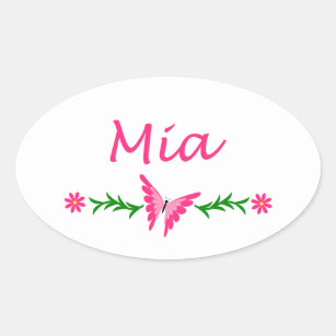 The Name Mia Stickers | Zazzle AU