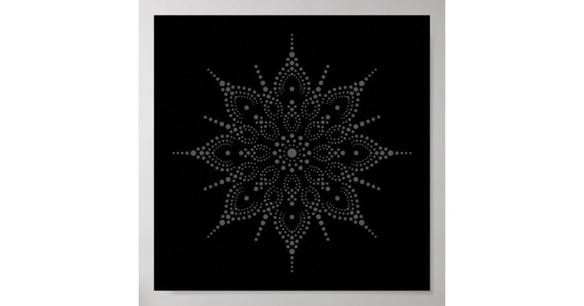Micro-Dot Mandala Template Poster | Zazzle