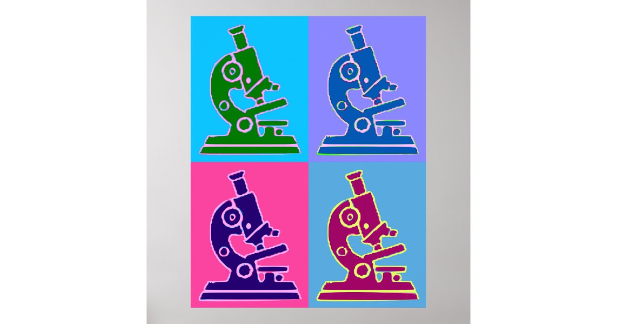Microscope Pop Art Poster | Zazzle