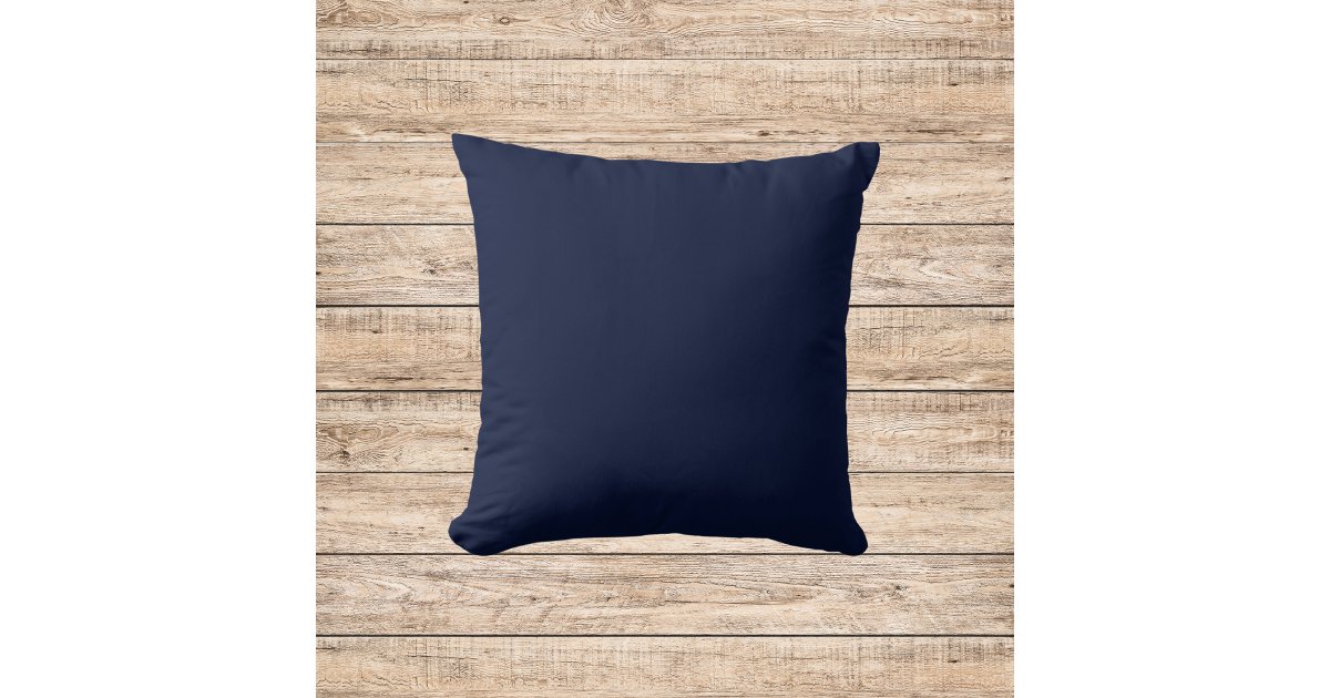 Midnight Navy Blue Solid Colour Cushion | Zazzle