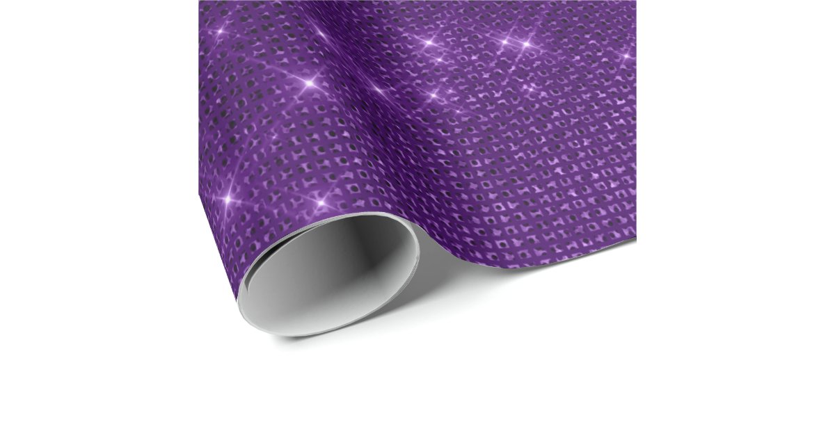 Minimal Ultra Violet Purple Sparkly Amethyst Iris Wrapping Paper | Zazzle