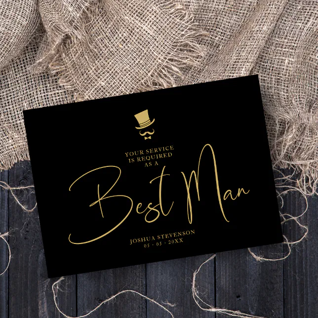 Minimalist Elegant Gorgeous Script Best Man Invitation | Zazzle