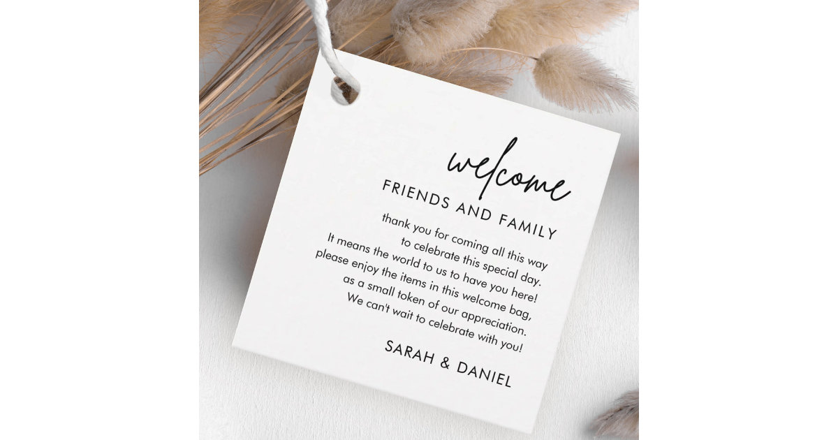 Wedding Welcome Bag Tag Template