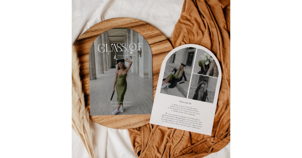 Modern Arch | Class Of Graduation Announcement | Zazzle