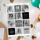Modern Black Grey 70th Birthday Invitation | Zazzle