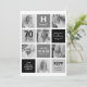 Modern Black Grey 70th Birthday Invitation | Zazzle