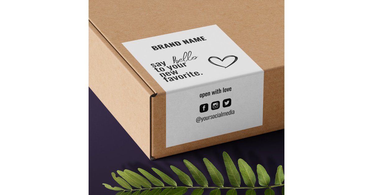 Modern Box Seal Packaging Label Cut Sticker | Zazzle