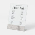 Modern Elegant Trendy Logo Business Price List Pedestal Sign | Zazzle