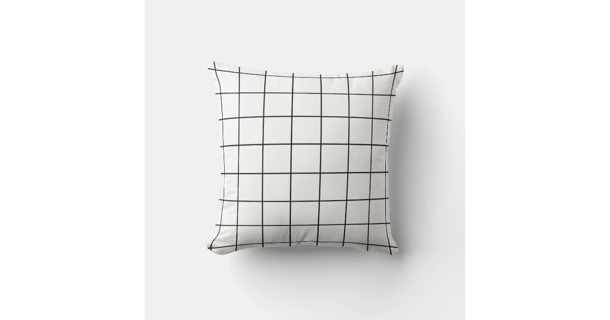 Modern Grid Pattern Pillow | Zazzle