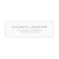 Modern Minimalist Elegant Wedding Return Address Label | Zazzle