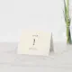 Modern Minimalist Table Number Card Folded | Zazzle