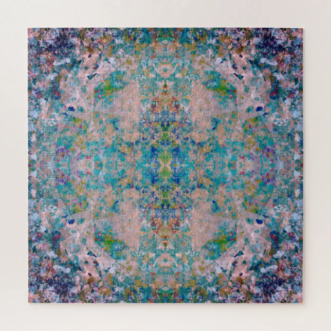 Modern One Of A Kind Abstract With Sangria Colours Jigsaw Puzzle | Zazzle