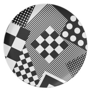 Black Stripes Plates | Zazzle AU