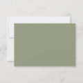 Modern Sage Green White Simple Wedding RSVP Card | Zazzle