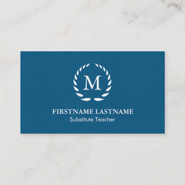 Modern & Simple Substitute Teacher Business Card | Zazzle