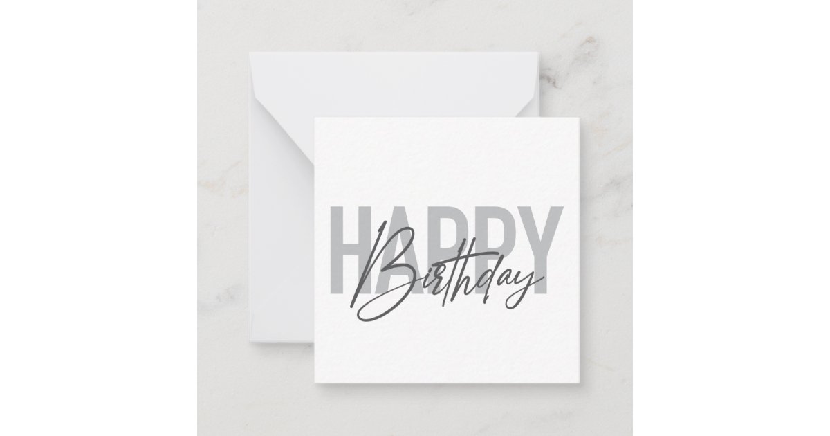 Modern, simple, urban, cool Happy Birthday Card | Zazzle