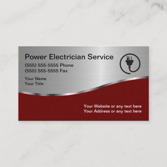 Modern Unique Electrician Business Card | Zazzle.com.au