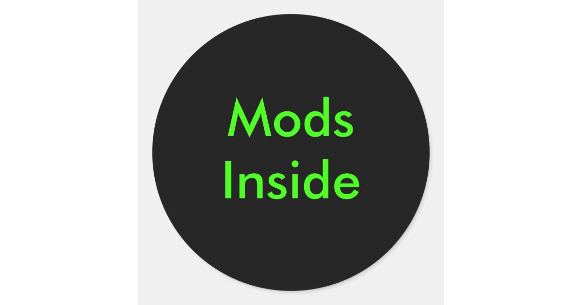 Mods Inside logo Classic Round Sticker | Zazzle