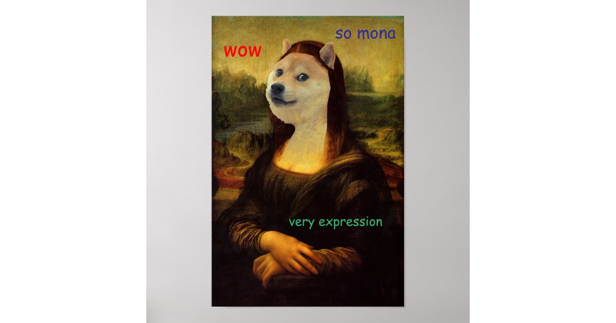 Mona Lisa Artistic Doge Poster | Zazzle