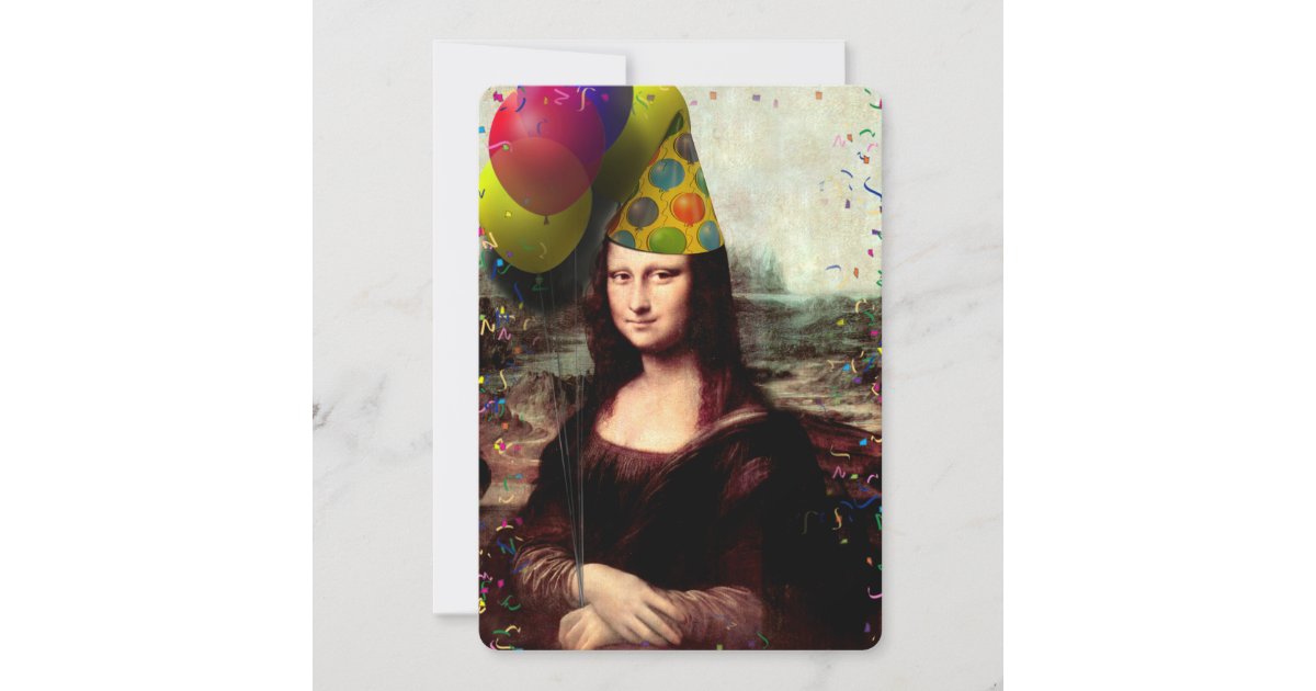 Mona Lisa Birthday Party Invitation | Zazzle