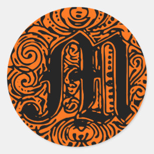Fancy Letter M Stickers | Zazzle AU