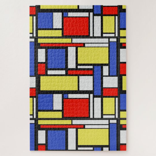 Mondrian Geometry Jigsaw Puzzle | Zazzle.com.au