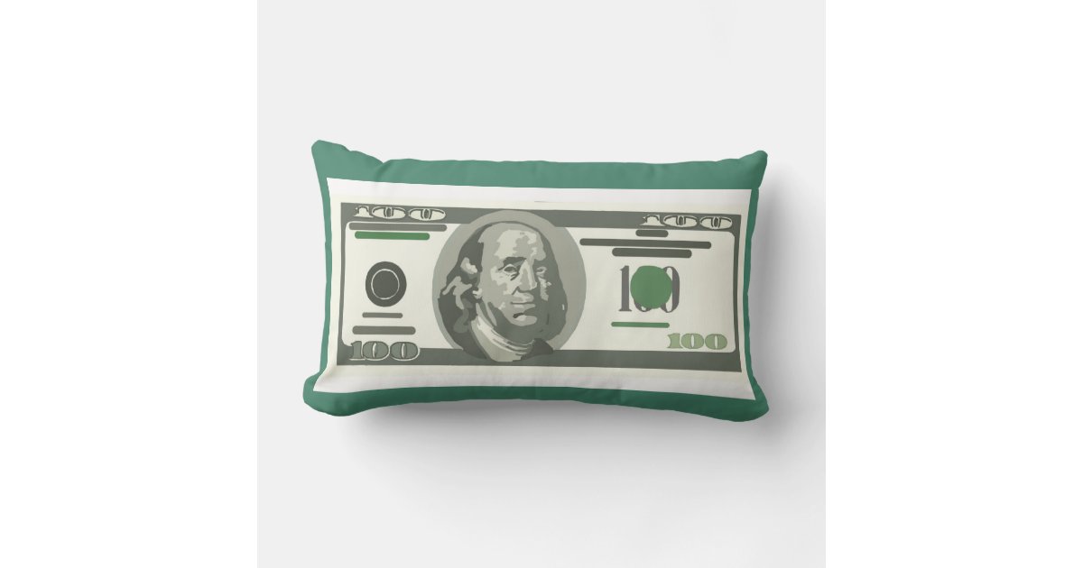 Money Pillows, 100 Dollar Bill Lumbar Cushion | Zazzle