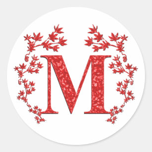 Fancy Letter M Stickers | Zazzle AU