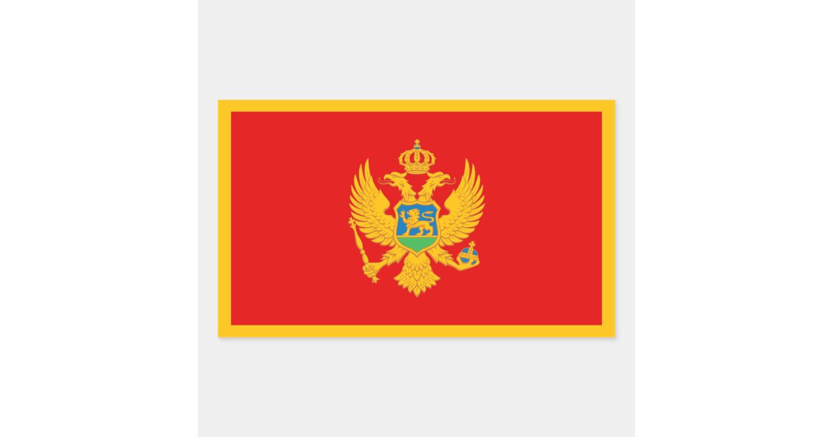Montenegro Flag Rectangular Sticker | Zazzle