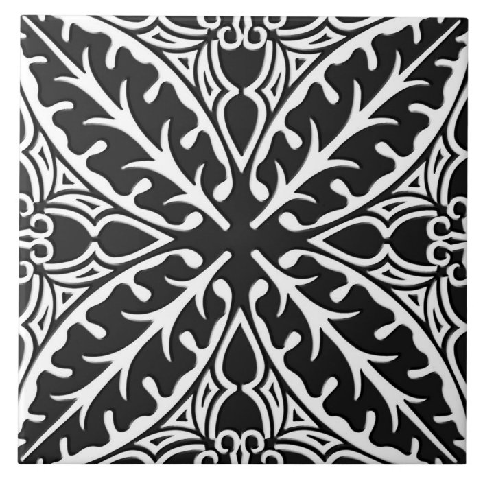 Moroccan tiles - black and white | Zazzle.com.au