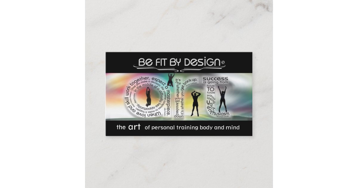 Motivational Personal Training Card | Zazzle