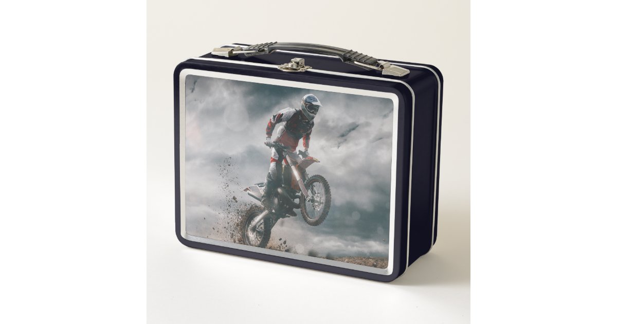 Motocross Rider Metal Lunch Box | Zazzle