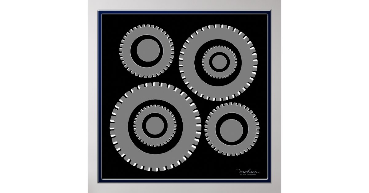 Moving Gears Poster | Zazzle