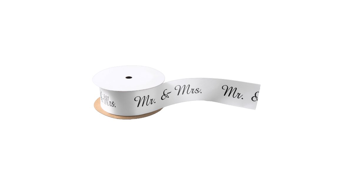 "Mr. & Mrs." Ribbon Satin Ribbon | Zazzle