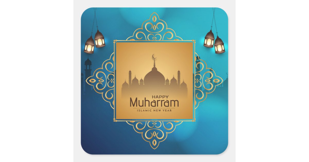 Muharram Islamic new Year Square Sticker | Zazzle