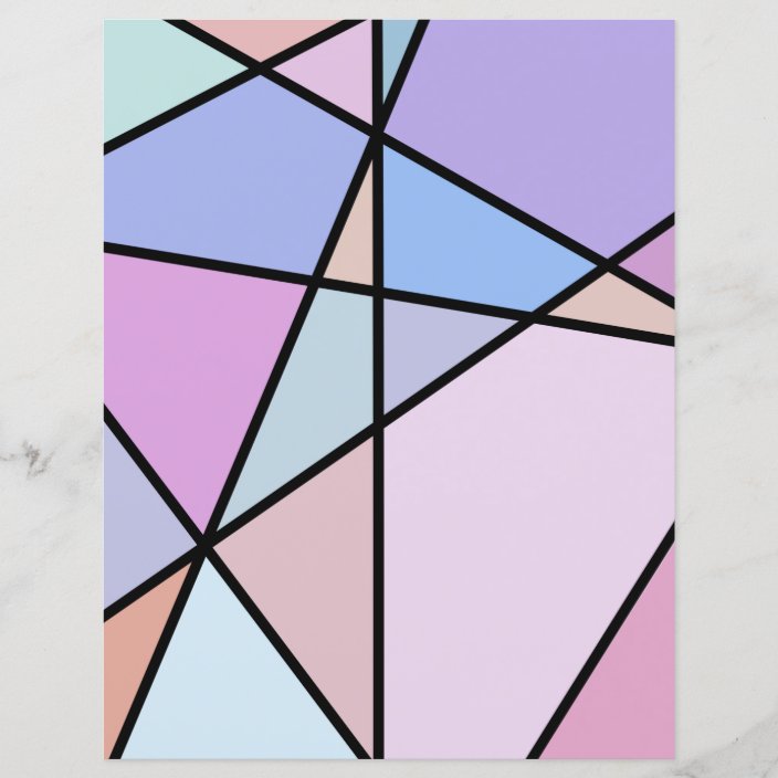 Multicolor Geometric Shapes Scrapbook Paper | Zazzle.com.au