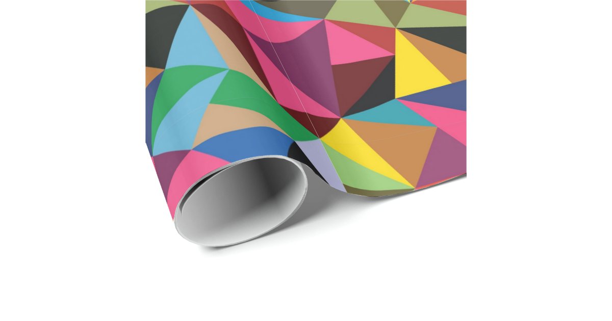 Multicolored Geometric Pattern Wrapping Paper | Zazzle