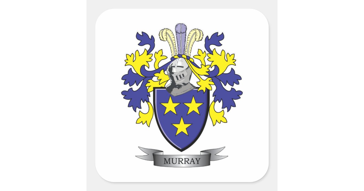 Murray Coat of Arms Square Sticker | Zazzle