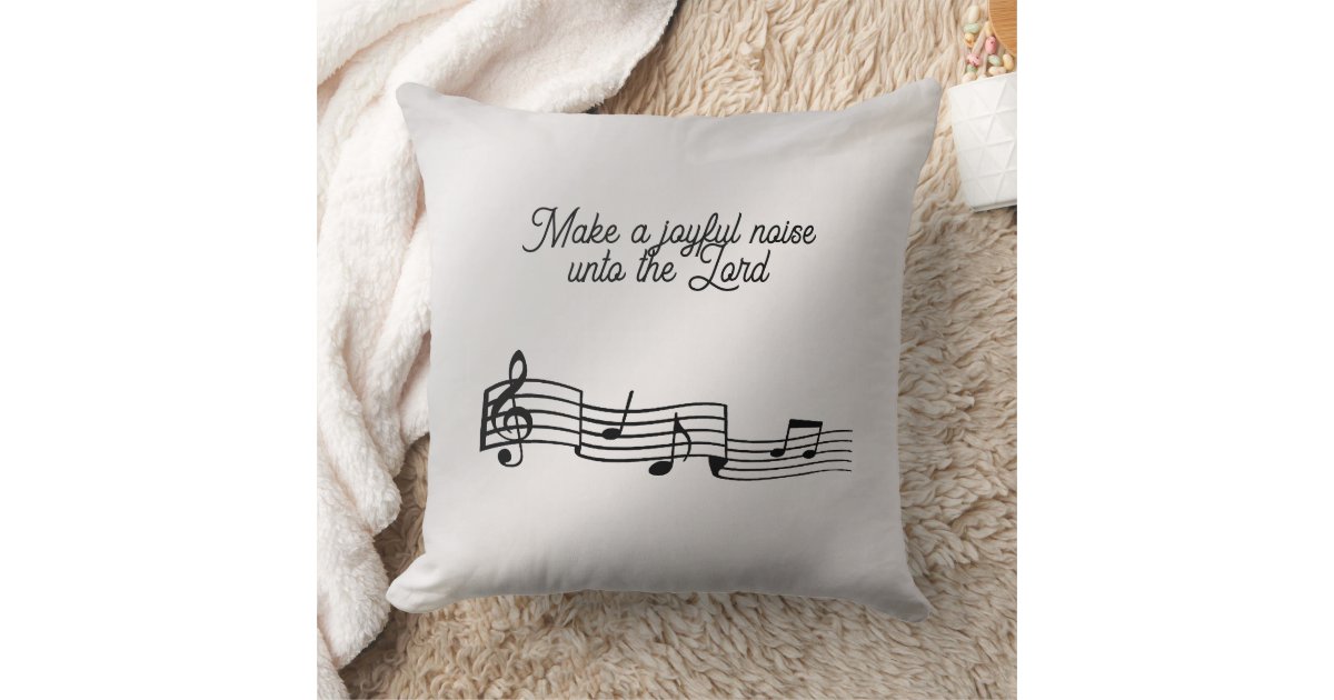 Music Notes Throw Pillow | Zazzle