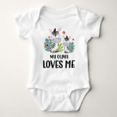 My Ouma Loves Me Zebra Baby Bodysuit | Zazzle