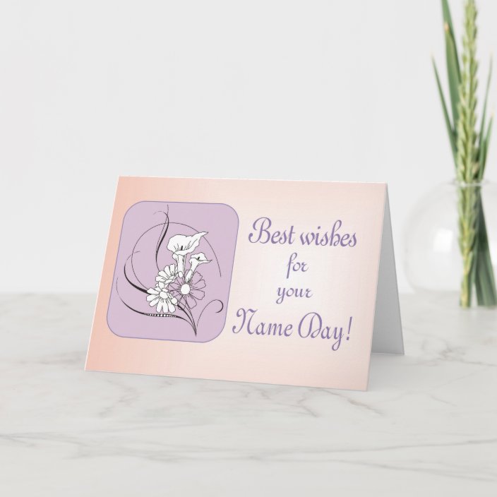 Name Day Best Wishes Card | Zazzle.com.au