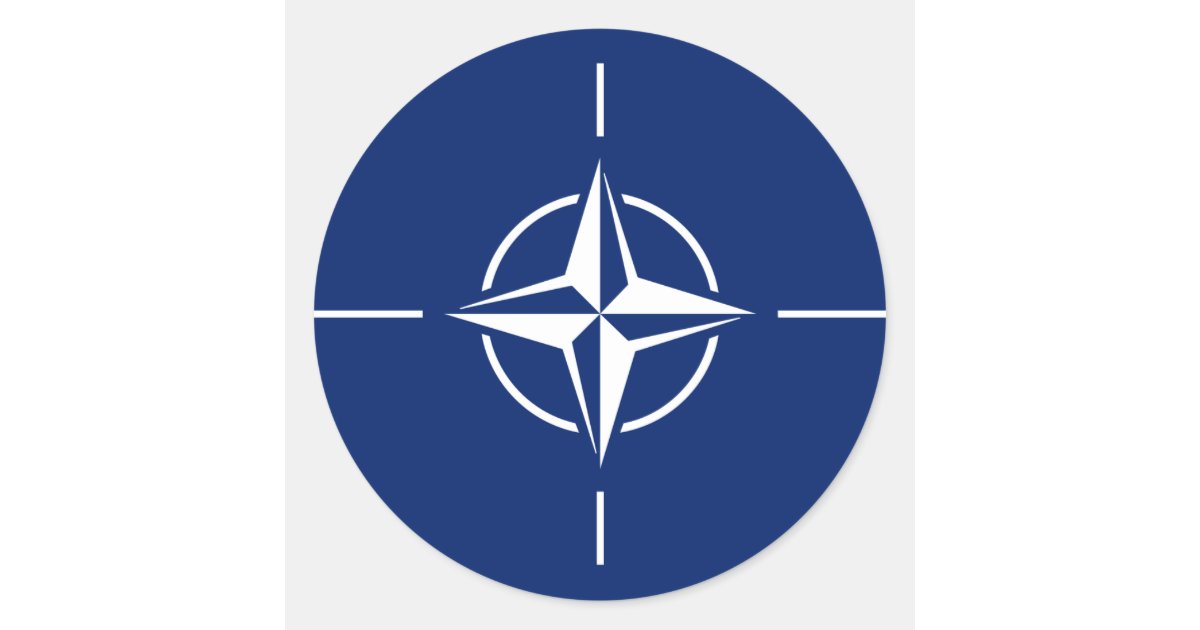 NATO Flag Classic Round Sticker | Zazzle