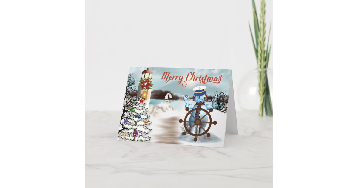Nautical Christmas Card | Zazzle