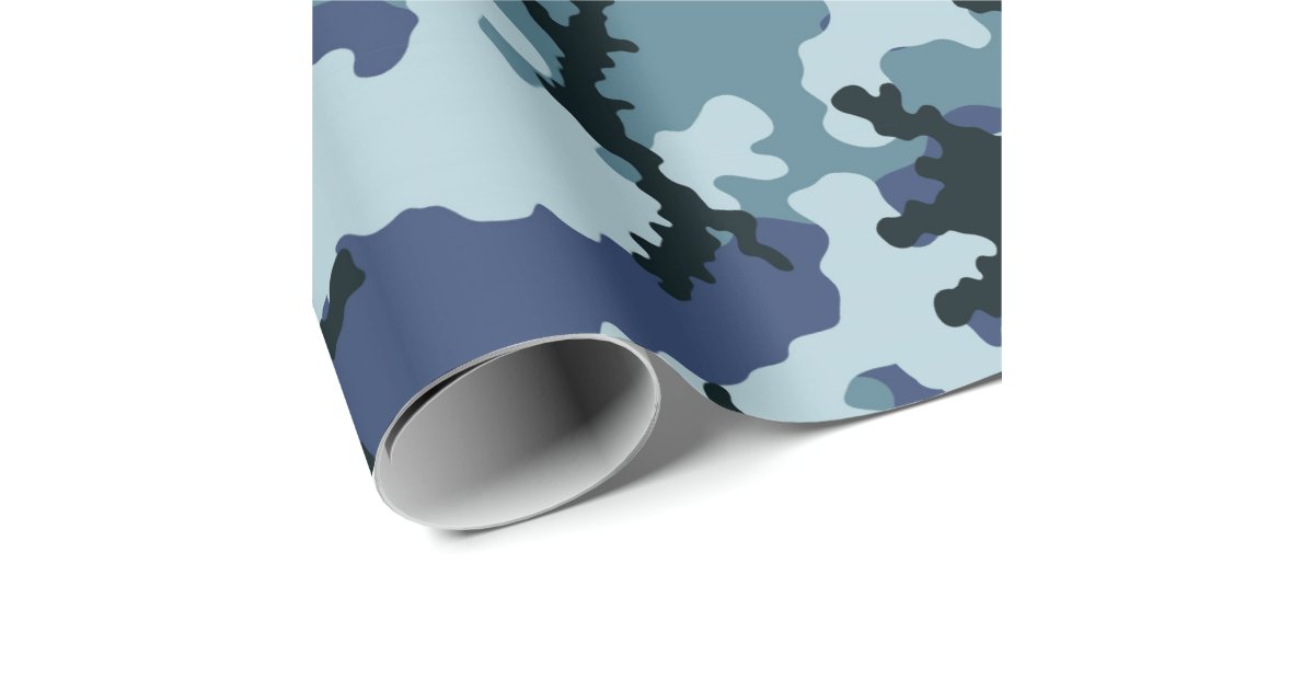 Navy camouflage wrapping paper | Zazzle