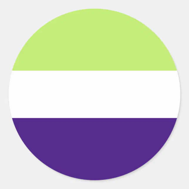 Neopronoun Pride Flag Classic Round Sticker | Zazzle