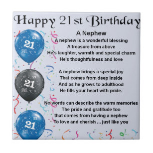 21st Birthday Decorative Ceramic Tiles | Zazzle.com.au