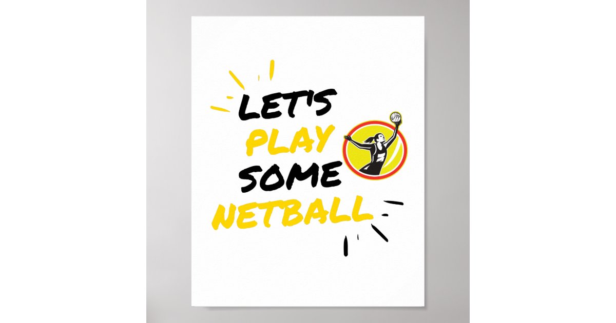 Netball player poster | Zazzle