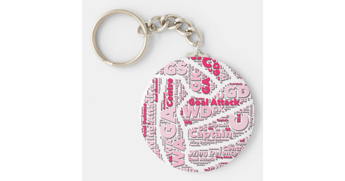 Netball Positions Ball Design Key Ring | Zazzle